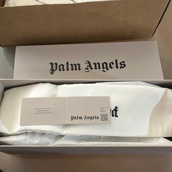 Palm Angels | Shoes | Black Palm Angle Logoprint Slides | Poshmark